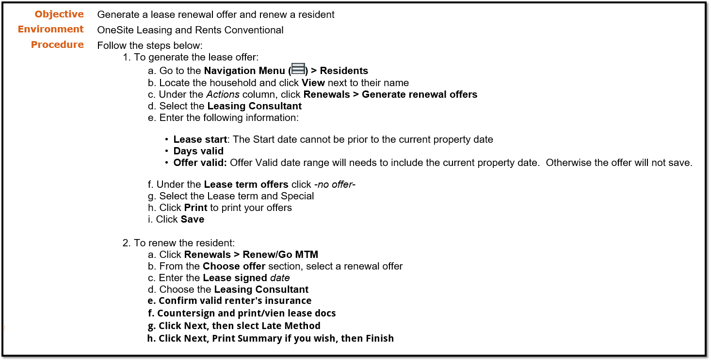 How To Generate Renewal Offer and (Manually) Renew Resident – RKW ...
