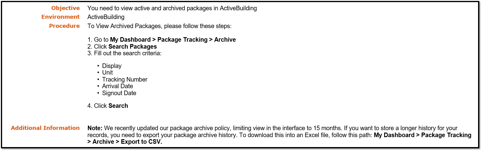 View Packages Logged in ActiveBuilding – RKW Residential Business Support